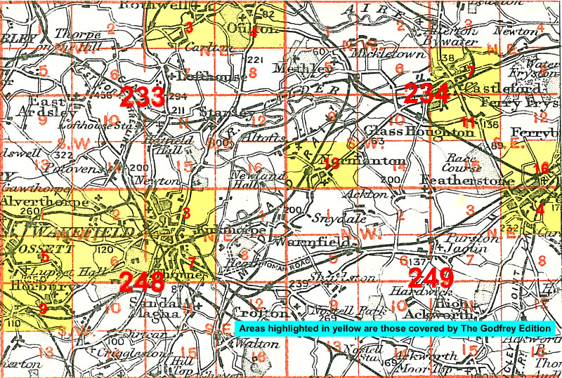 Old Maps of Wakefield, Pontefract, Normanton, Yorkshire history
